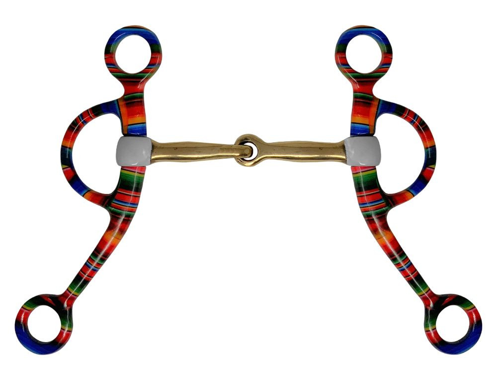 Showman Serape Print Copper Argentine Snaffle Bit - Carolina Tack ...