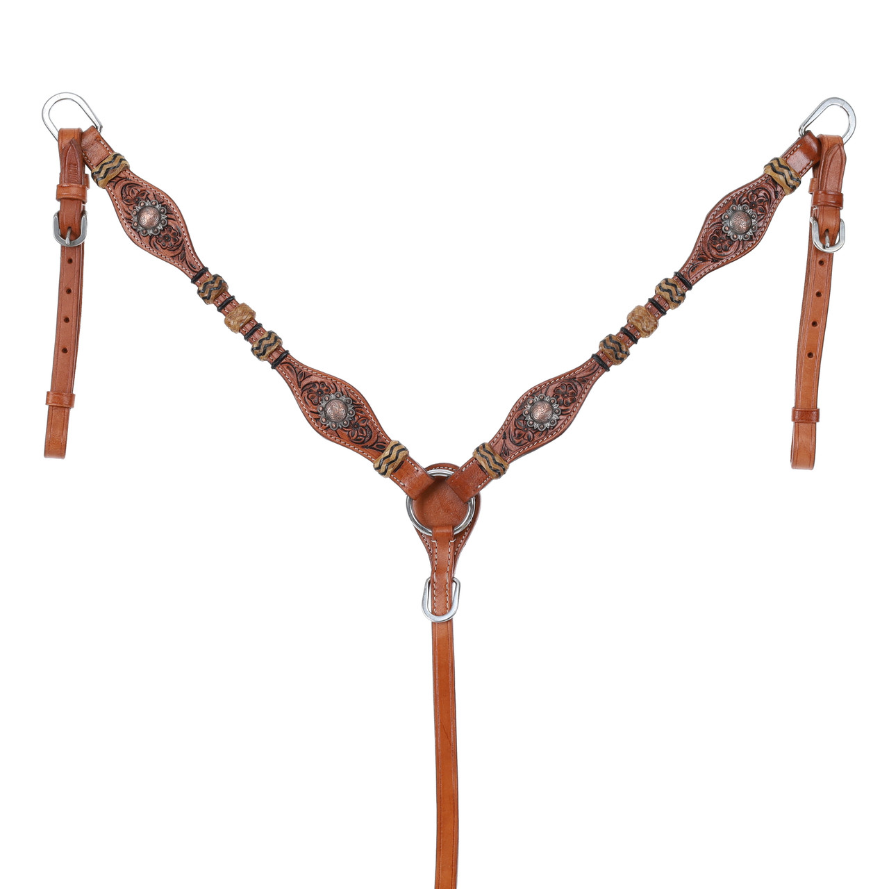Showman Cowboy Heritage Browband Headstall & Breast Collar Set ...