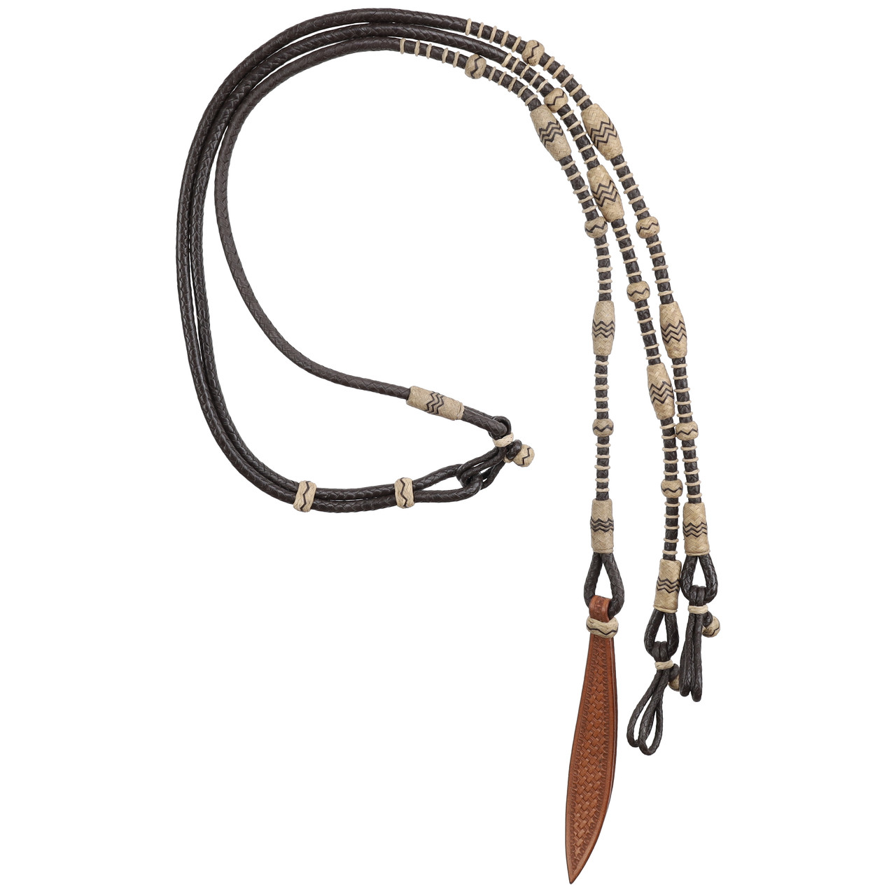 Showman Dark Hollow Romal Reins - Carolina Tack Supply Inc