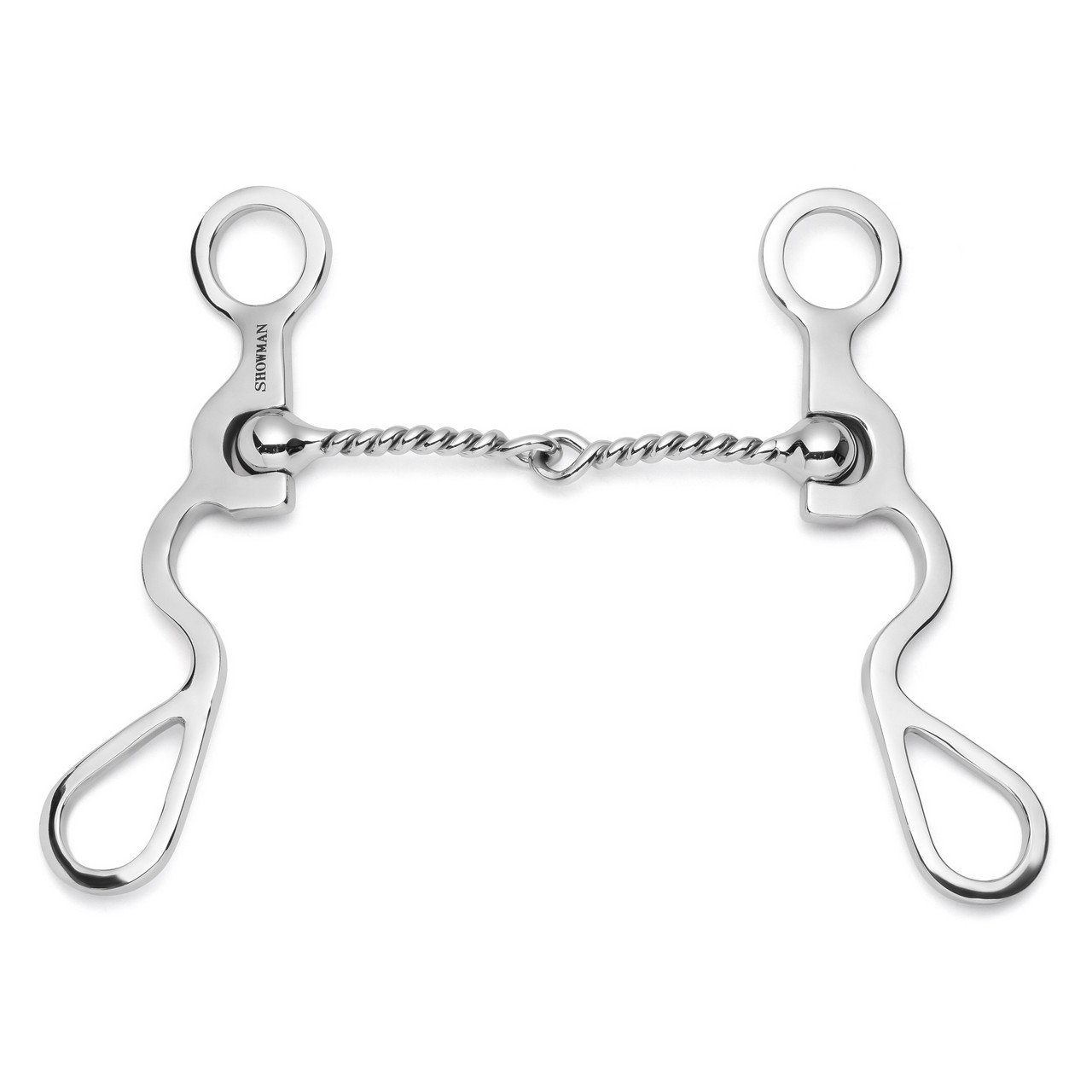Showman S Shank Bit w/ Twisted Wire Snaffle - Carolina Tack Supply Inc