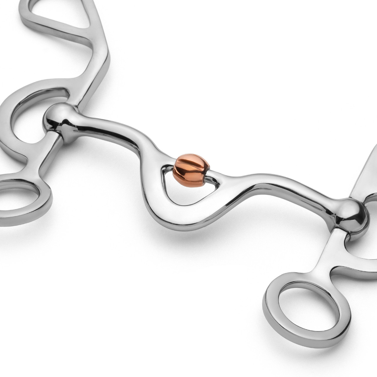 Showman Argentine Shank Bit w/ Smooth Low Port Copper Rollers ...