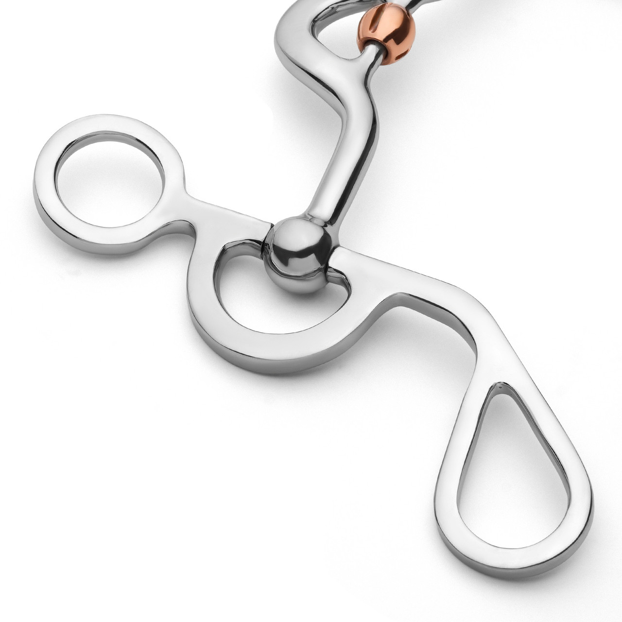 Showman Argentine Shank Bit w/ Smooth Low Port Copper Rollers ...