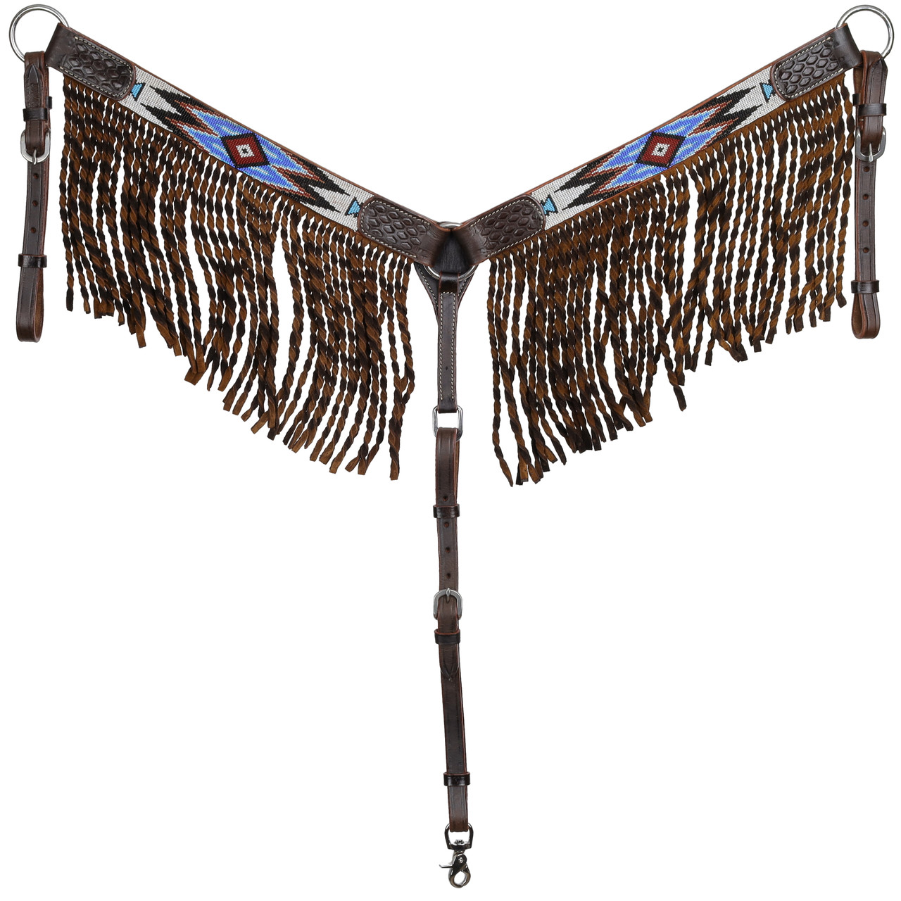 Showman Lakota Sky Beaded Browband Headstall & Breast Collar Set ...