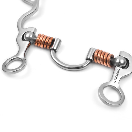Showman S Shank Bit w/ Correction Port Rings - Carolina Tack Supply Inc