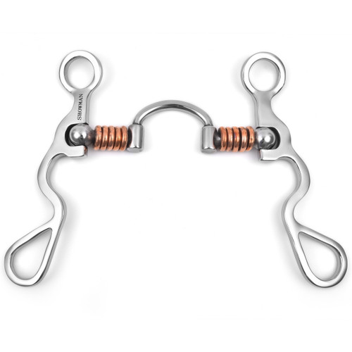 Showman S Shank Bit w/ Correction Port Rings - Carolina Tack Supply Inc