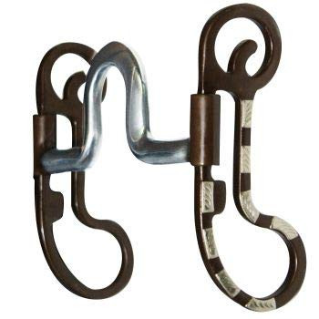 Showman™ Antique Brown High Port Bit with Engraved Silver Overlay