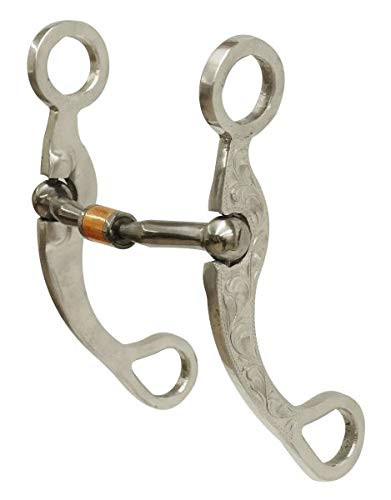Showman ® Engraved aluminum shank bit with 5"curved mouth with copper ...