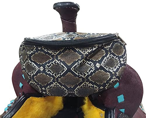 Showman Snake Print Nylon Saddle Pouch - Carolina Tack Supply Inc