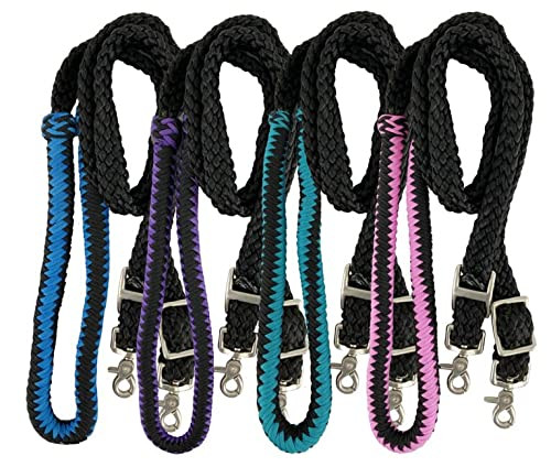 8' Braided Nylon Roping Reins - Carolina Tack Supply Inc