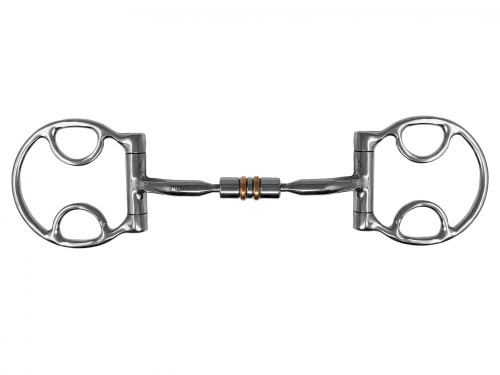 Showman Western Fixed D-Ring Bit w/ Copper Roller Mouth - Carolina Tack ...