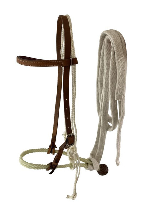 Showman Argentina Cow Leather Bosal Hackamore Set - Carolina Tack ...