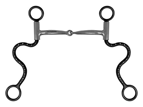 Showman S Curb Shank Smooth Snaffle Bit - Carolina Tack Supply Inc