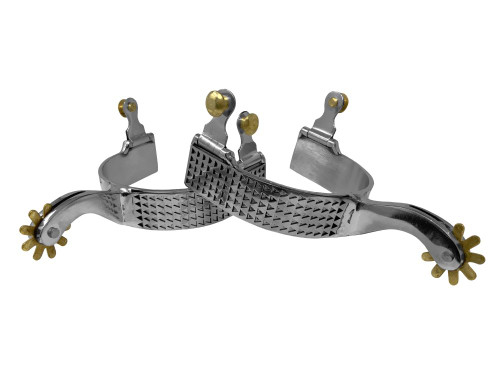 Showman Men's Stainless Steel Rasp Spurs - Carolina Tack Supply Inc