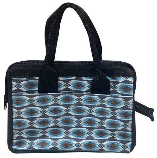 Showman Blue Aztec Print Nylon Tote Bag - Carolina Tack Supply Inc
