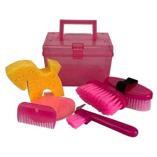 Showman Kid's Size Pink Glitter Grooming Kit - Carolina Tack Supply Inc