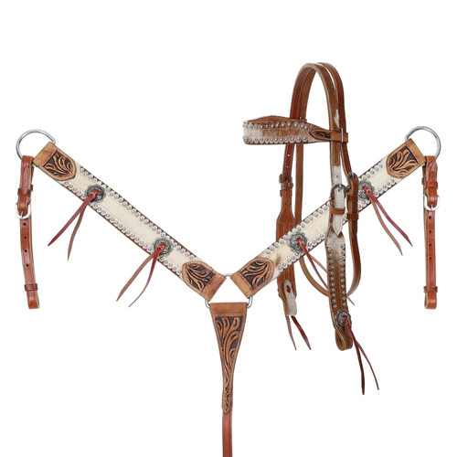 Showman Trailsman Browband Headstall & Breast Collar Set - Carolina ...
