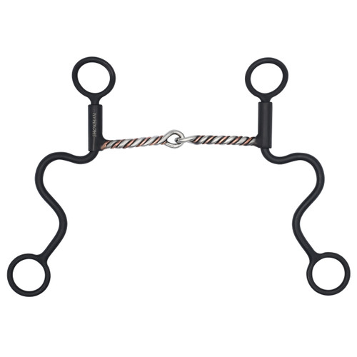 Showman Long Shank Copper Twisted Single Jointed Bit - Carolina Tack ...