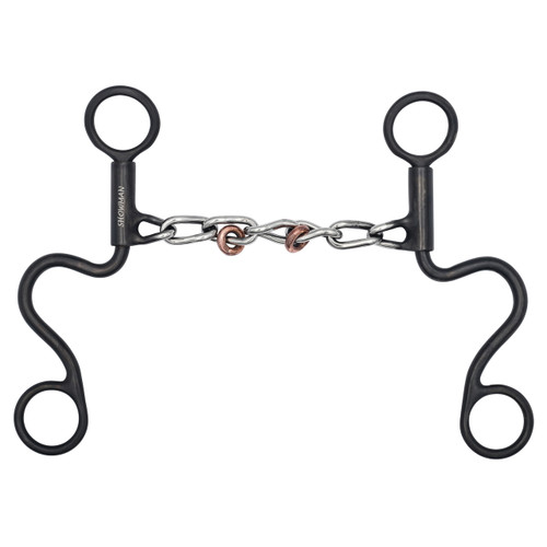 Showman Short Shank Chain Mouth Bit w/ Copper Rings - Carolina Tack ...