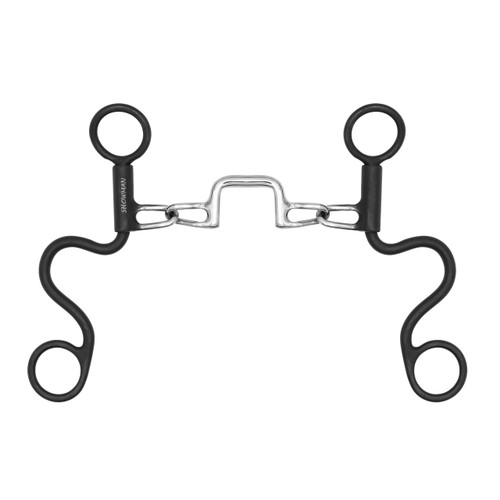 Showman Short Shank Low Port Chain Mouth Bit - Carolina Tack Supply Inc
