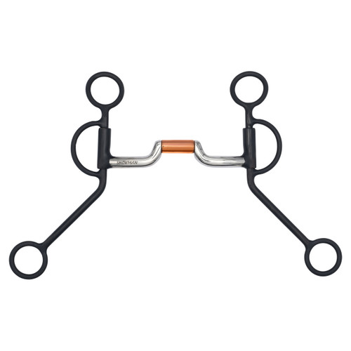 Showman Argentine Hinge Copper Roller Port Bit - Carolina Tack Supply Inc