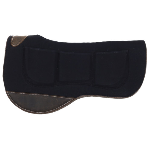 Showman 31" x 32" Contoured Shim Mohair Wool Bottom Barrel Saddle Pad ...