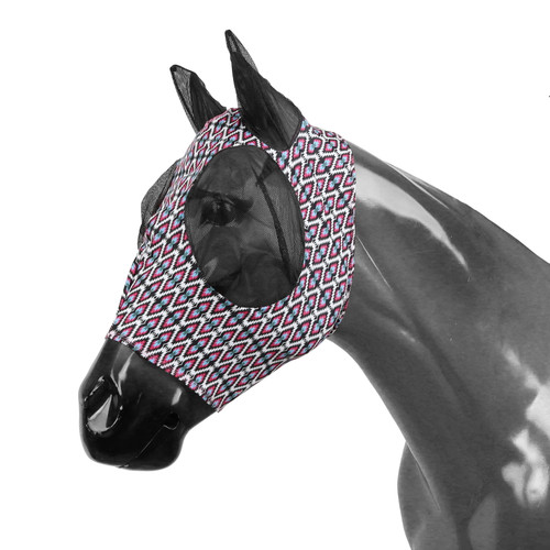 Showman Neon Navajo Lycra Fly Mask - Carolina Tack Supply Inc