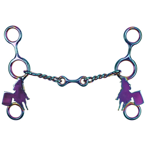 Showman Fast Turns Titanium Coated Stainless Steel JR Cowhorse Bit w ...