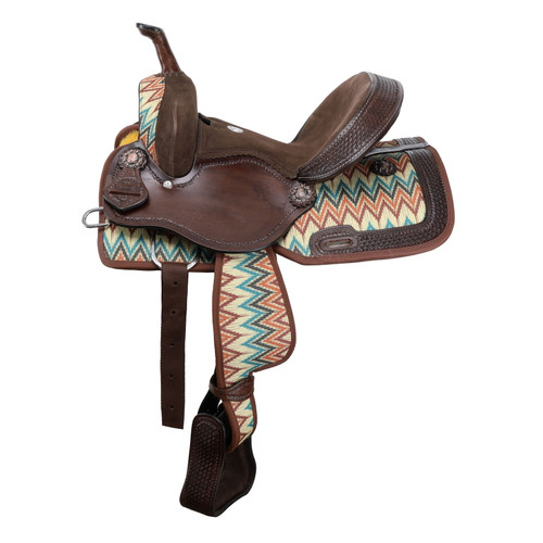 Double T Shockwave Barrel Style Saddle - 12 Inch - Carolina Tack Supply Inc