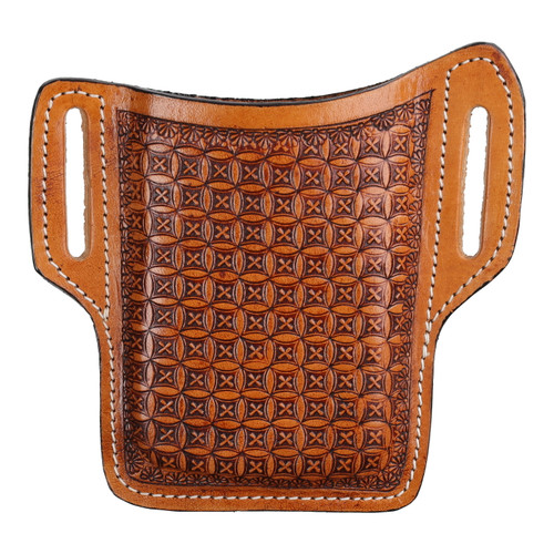 Showman Cross & Waffle Tooled Cell Phone Holder - Carolina Tack Supply Inc