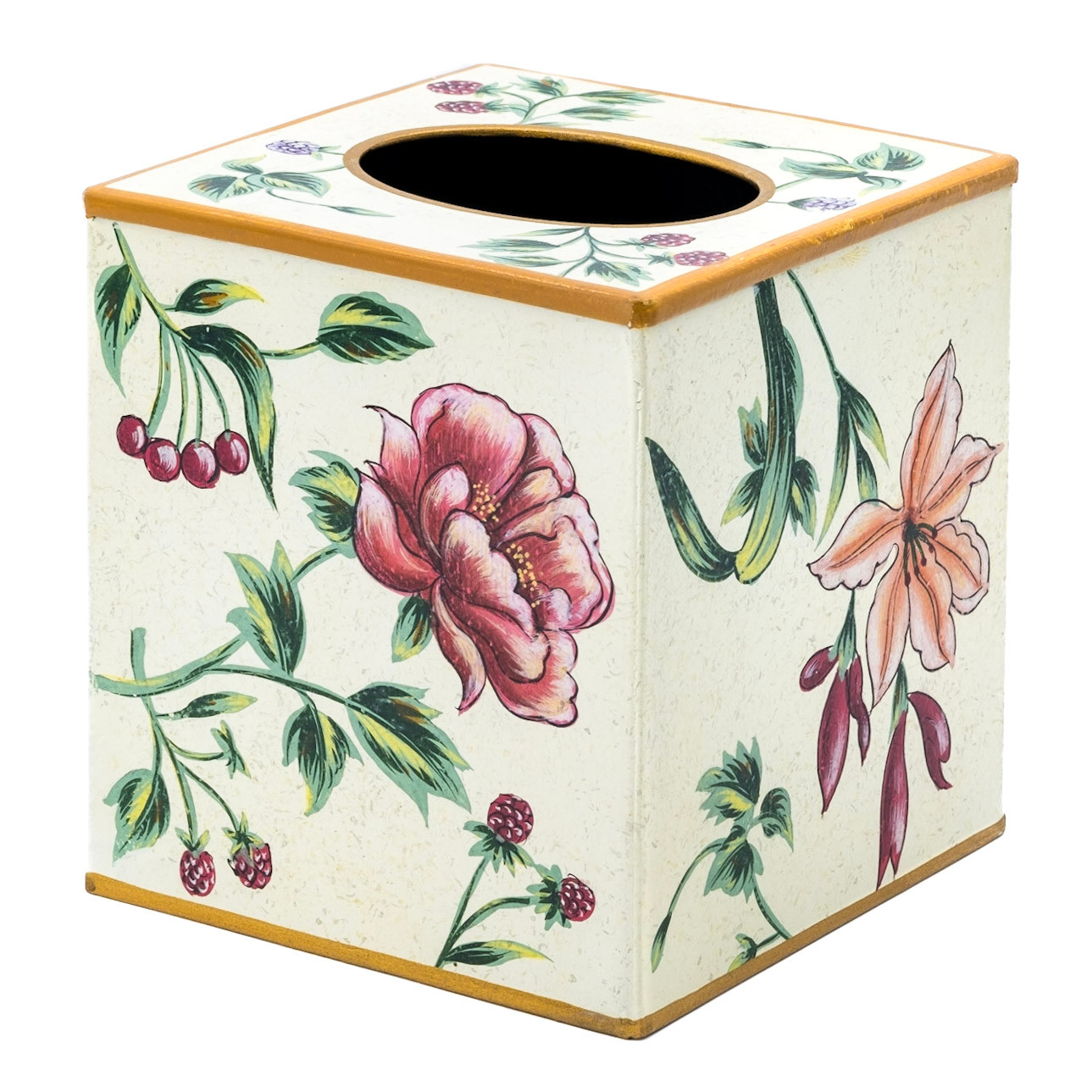 Flower Bloom Country Tissue Box Cover (metal ) | Must Have Bins