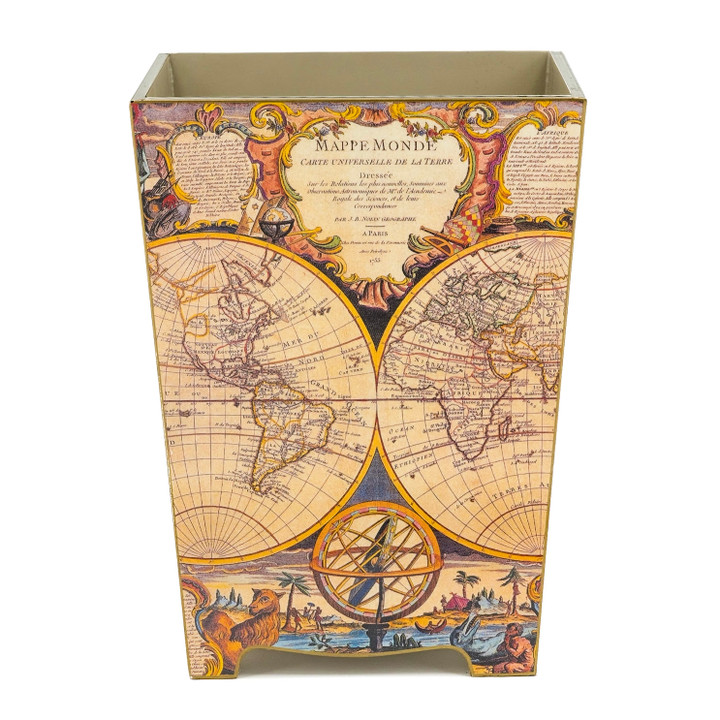 World Map Wood Waste Paper Bin | Must Have Bins