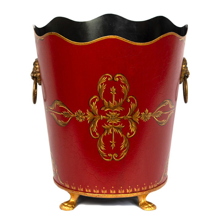 Rococo Waste Paper Bin in Red or Mint Green / Waste Paper Basket | Must ...