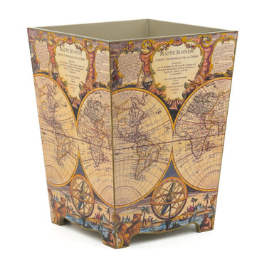 World Map Wood Waste Paper Bin | Must Have Bins