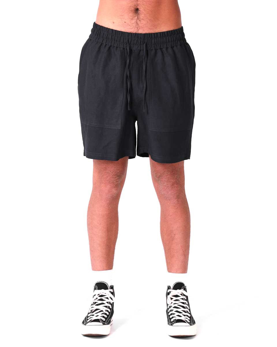 Linen Short - Ink - Dreamtime Surf