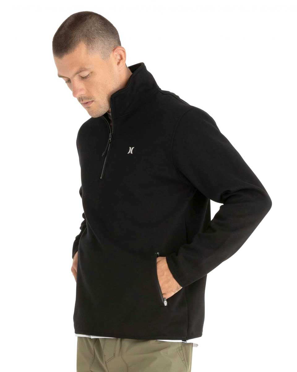 Geo Quarter Zip - Black - Dreamtime Surf