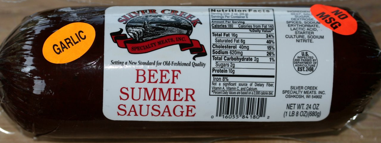 Silver Creek 24oz Garlic Beef Summer Sausage