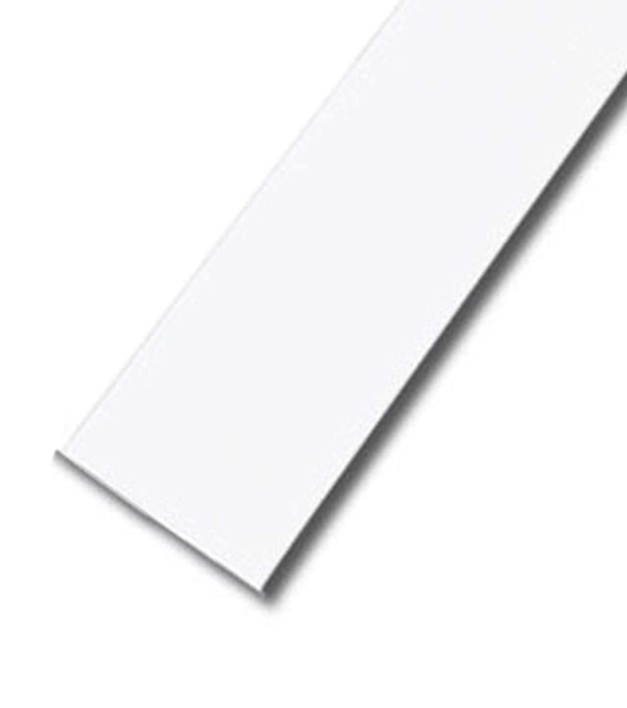 2" X .075" White Vinyl Flat Bar Window Trim with Tape - 12' | Wholesale ...