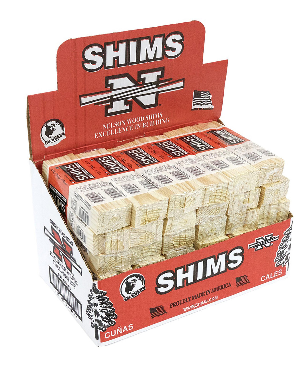8" DIY Pine Wood Shims (Case Of 432 Shims) | Wholesale Glass & Supplies