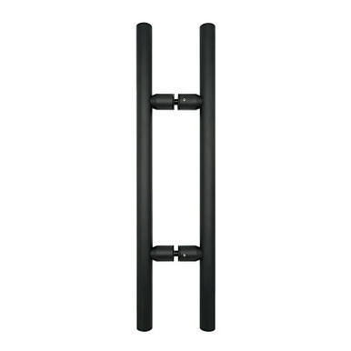 24" Ladder Handle - Matte Black | Wholesale Glass & Supplies