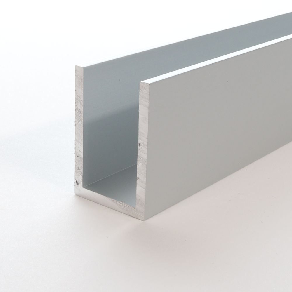 1" x 1-1/2" x 1/8" Wall Clear Anodized U-Channel 95" | Wholesale Glass ...