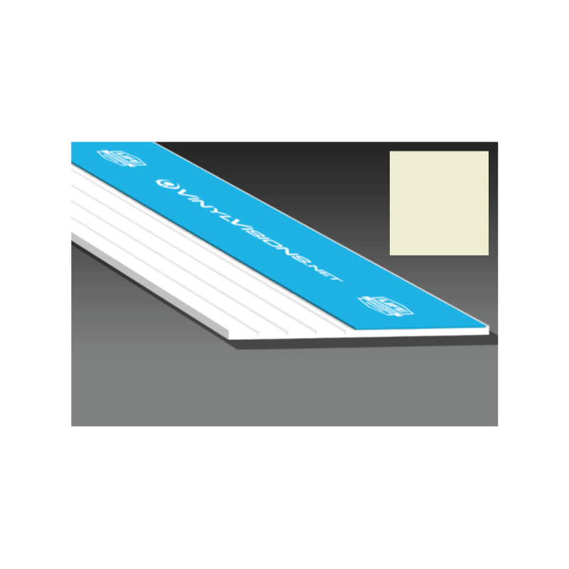 2 1/4" Tan Vinyl Flat Bar with 1-1/8" Adhesive - 12' | Wholesale Glass ...