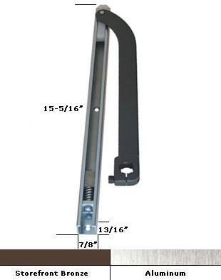 International Concealed Overhead Closer JO Type Offset Arm Assembly