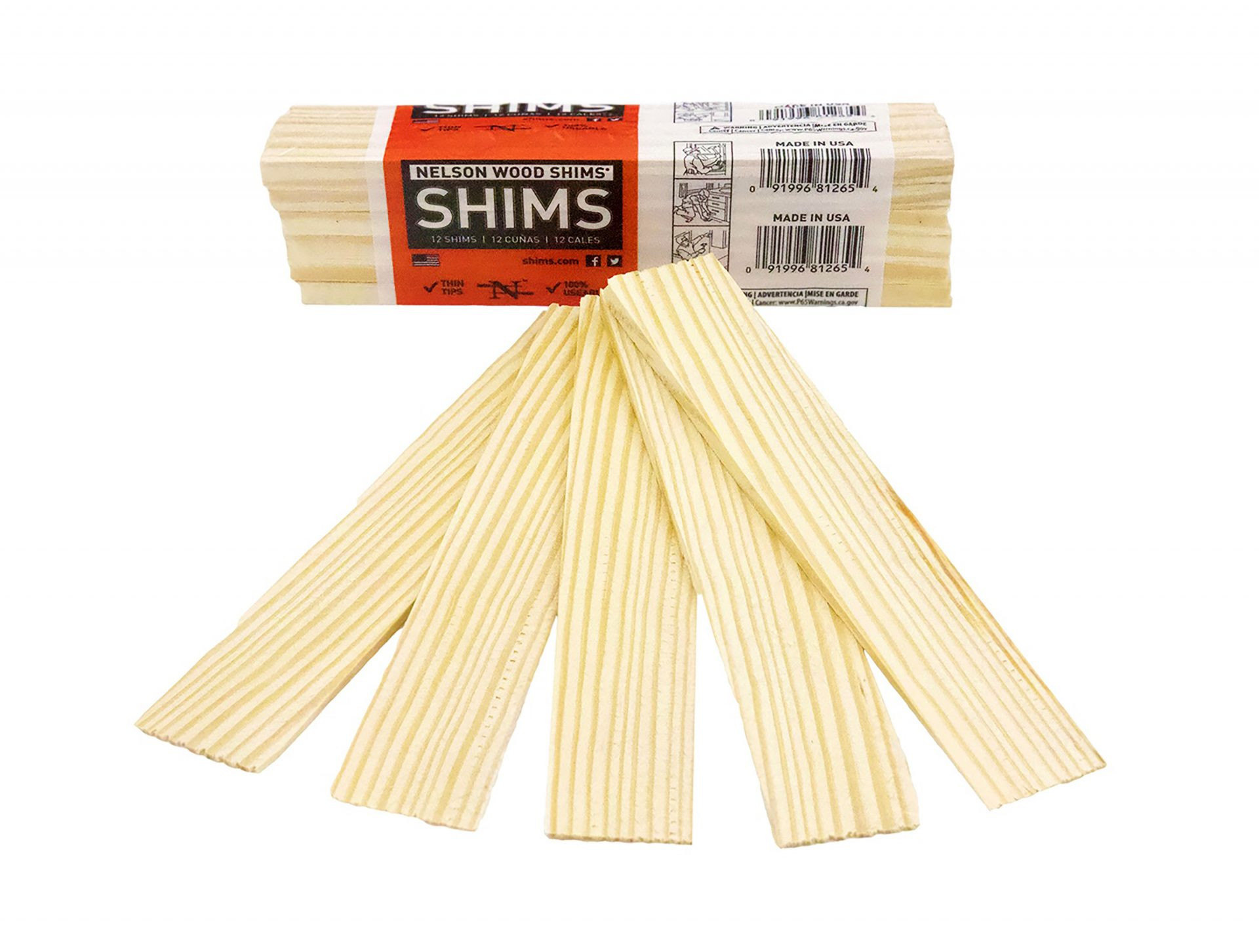 8" DIY Pine Wood Shims (Case Of 432 Shims) | Wholesale Glass & Supplies