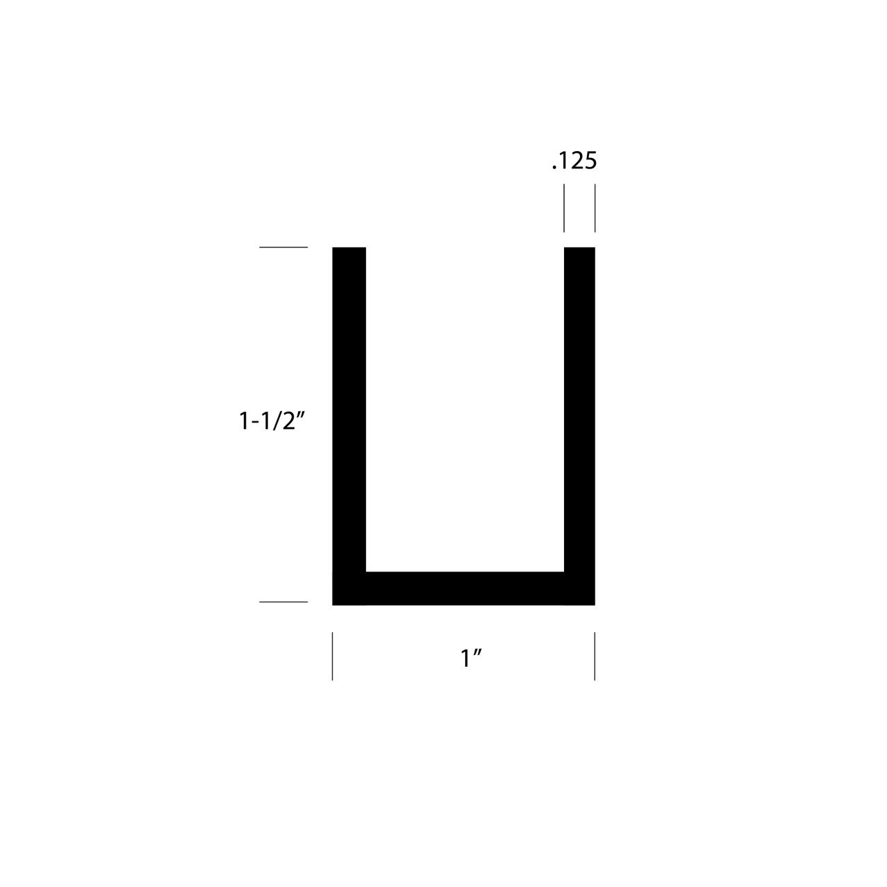 Aluminum Glass U Channels
