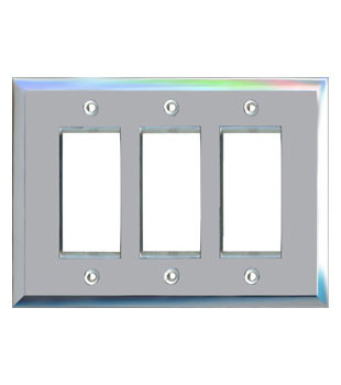 Double Decora Glass Mirror Switch Cover Plate