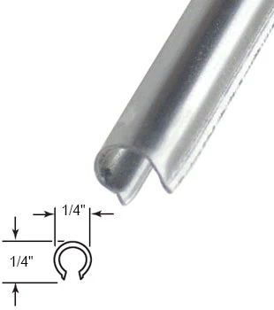 1/4" High Patio Door Stainless Steel Track Cap/Rail Cover (95" Long ...