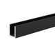 Matte Black Aluminum Deep U-Channel for 1/4" Glass 95" | Wholesale ...