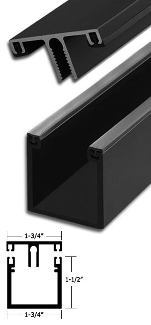 Bronze Anodized Aluminum Deep Back Division Bar 95" | Wholesale Glass ...