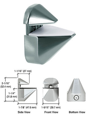 Chrome Adjustable Shelf Clamp Brackets | Wholesale Glass & Supplies