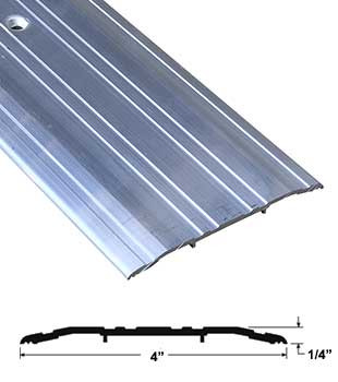 Pemko 270A36 4" x 1/4" Mill Finish Aluminum Saddle Threshold 36 ...